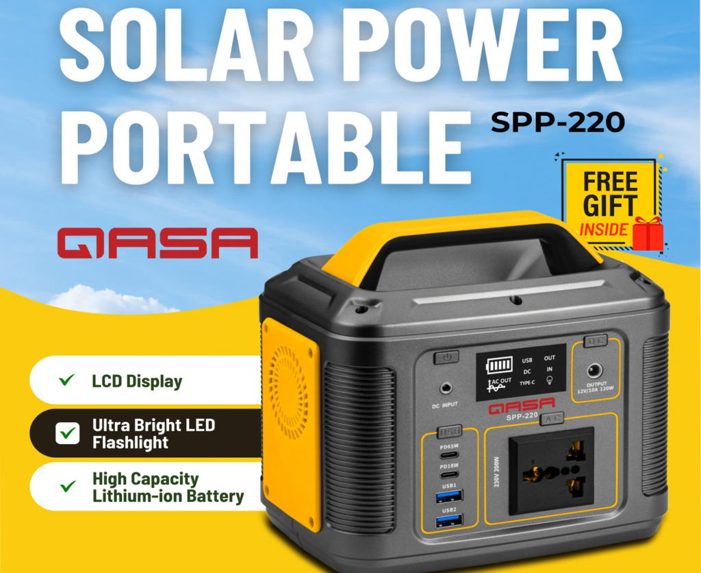 Introducing QASA Solar Power Portable SPP-220 - Qlink QASA